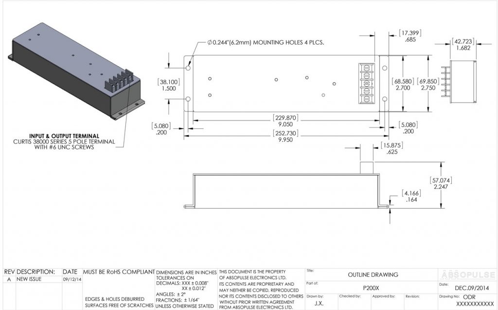 RWR-212-P200 Encapsulated railway DC-DC converter, RIA12, EN50155